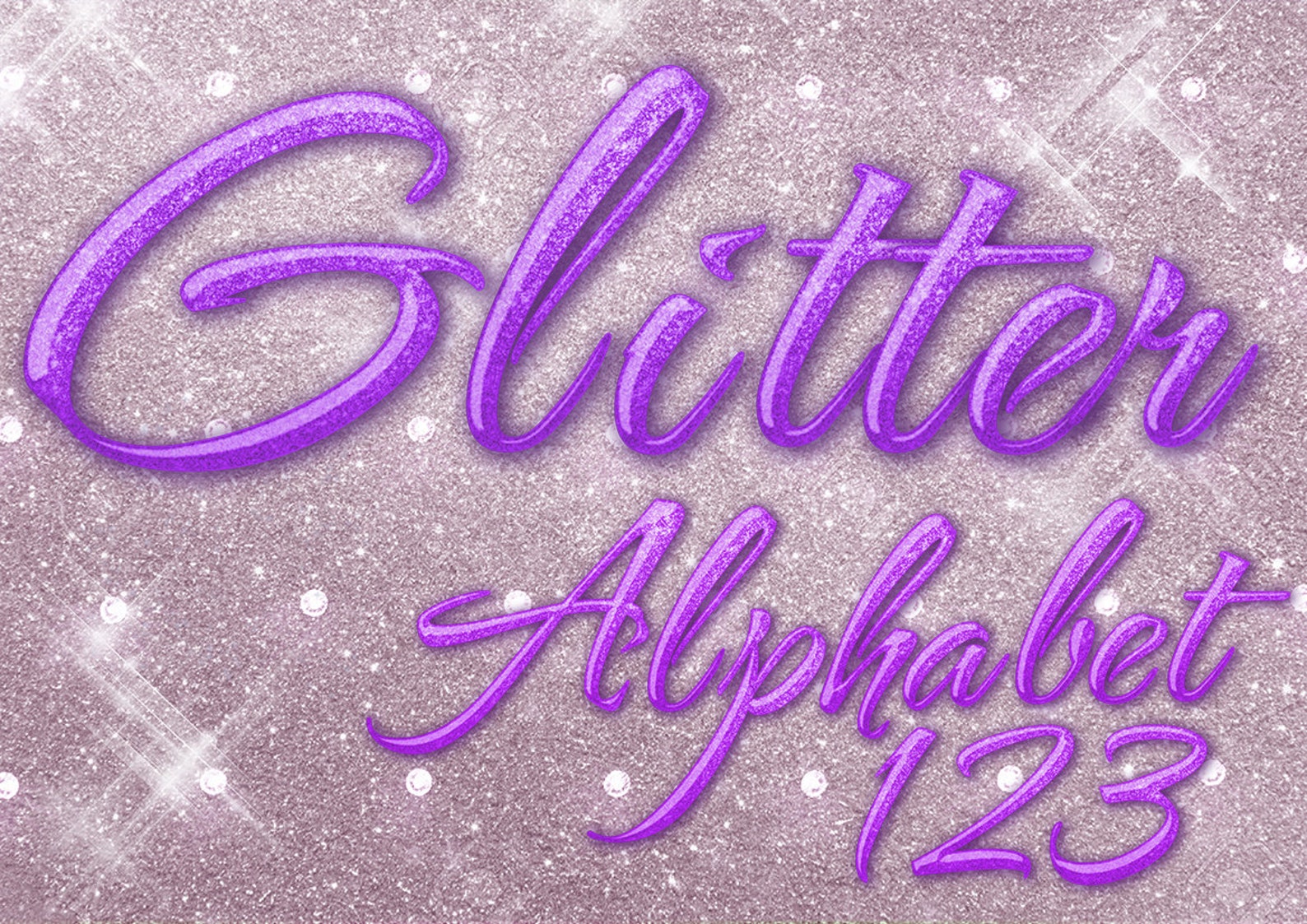 Glitter Purple Font Sparkle Clipart Abc Alphabet Numbers Letters Png ...
