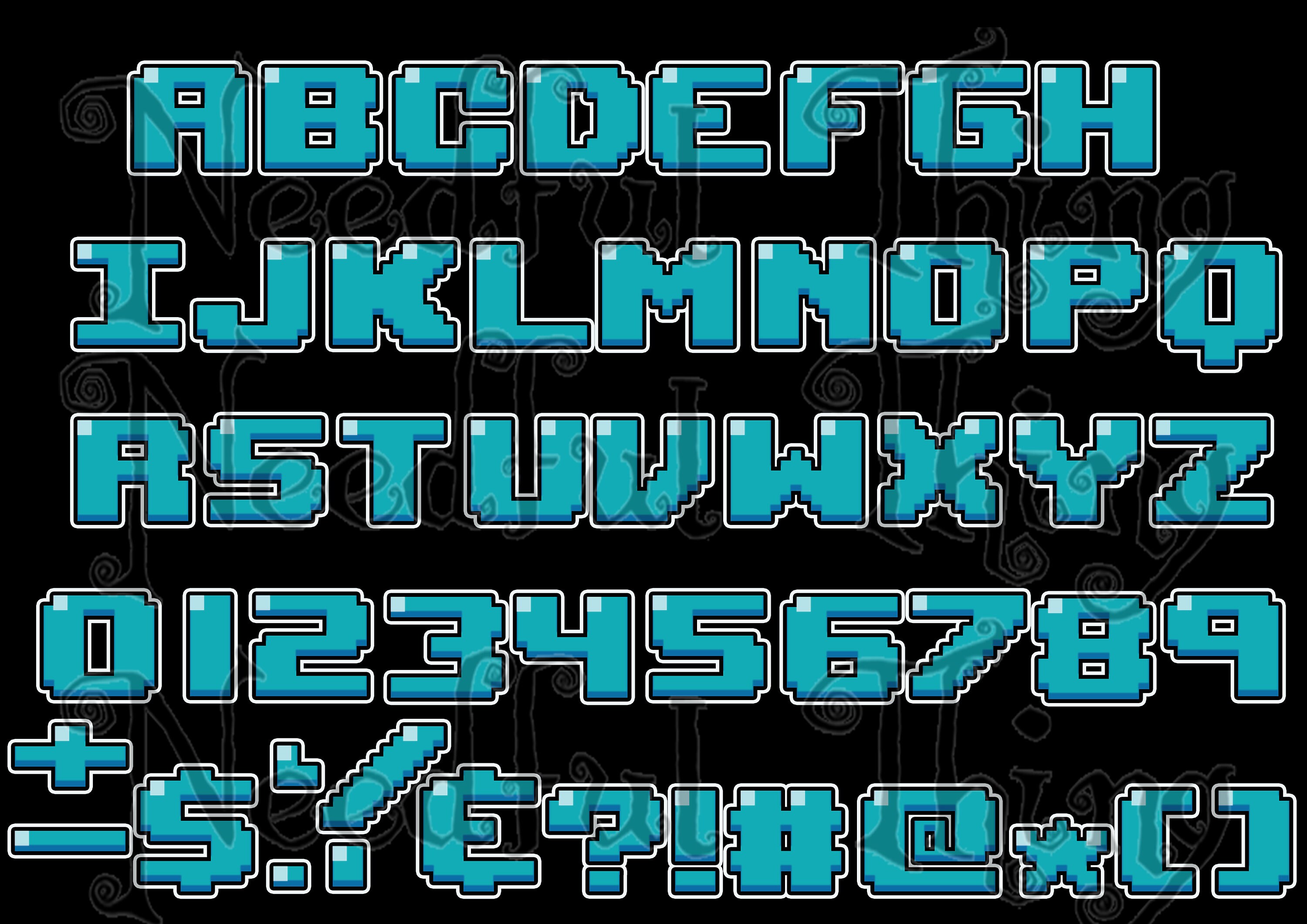 80s Retro Vintage Arcade Game Clipart Abc Alphabet Set Font - Etsy