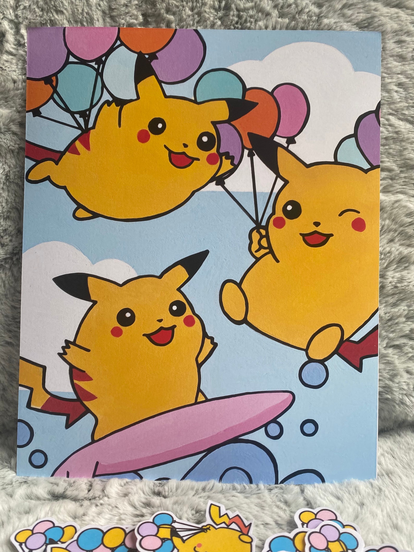 Chonka-chus Pikachu Print 8x10 Print Pokemon Art Art - Etsy