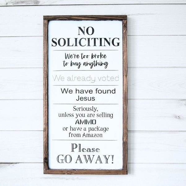 Go Away Porch Sign - Etsy