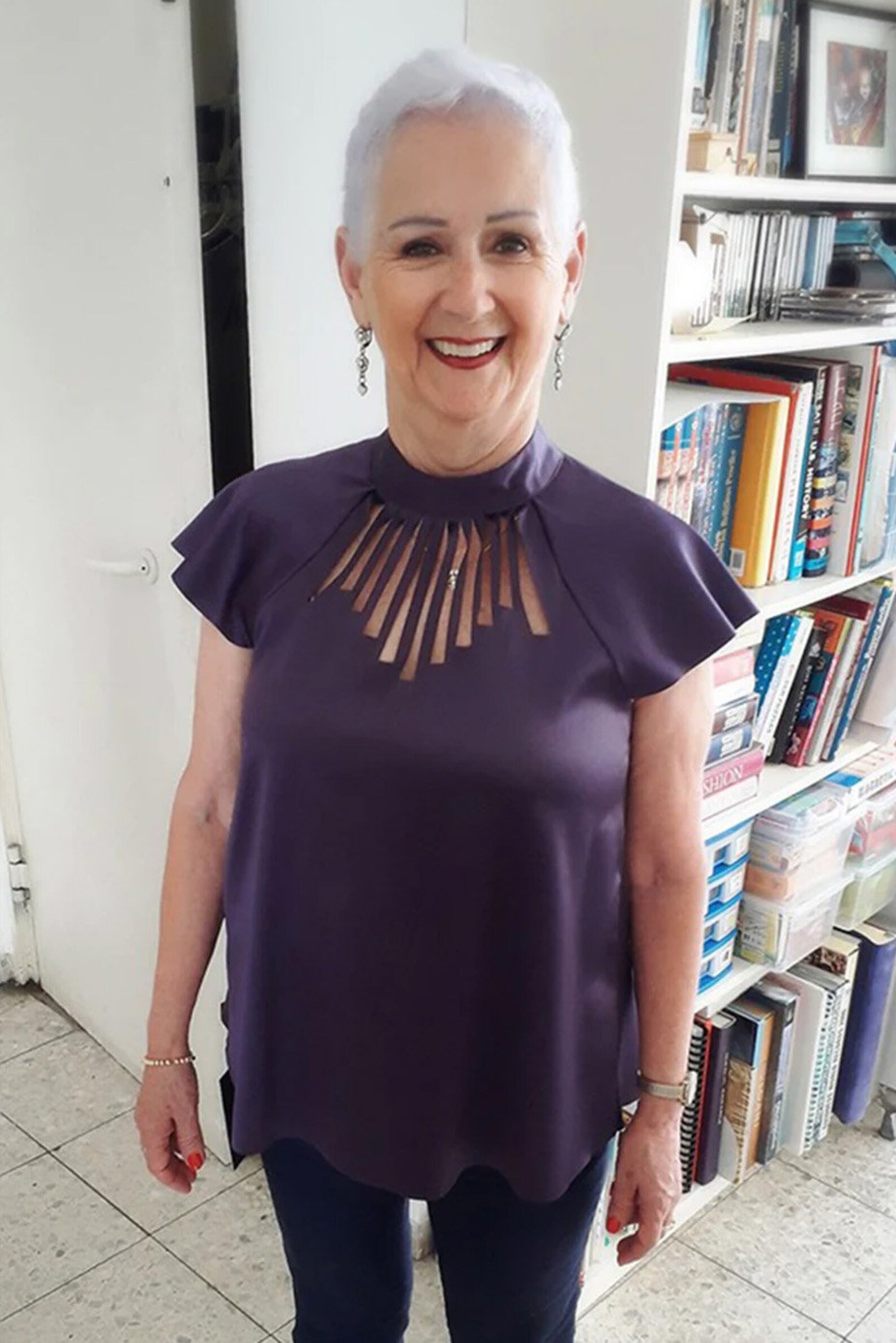 Purple Tops for Women, Metallic Top, Purple Womens Tops, Purple Shirts ...