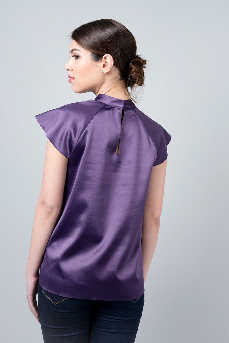Purple Tops for Women, Metallic Top, Purple Womens Tops, Purple Shirts ...