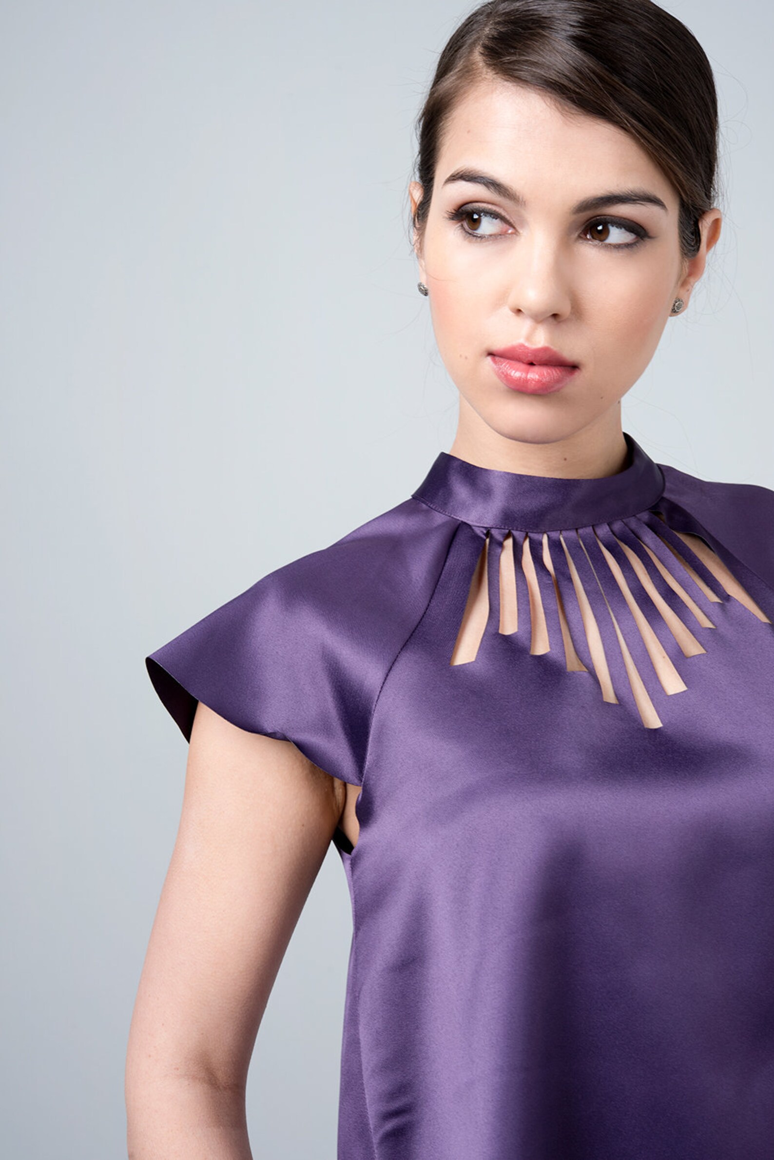 Purple Tops for Women, Metallic Top, Purple Womens Tops, Purple Shirts ...