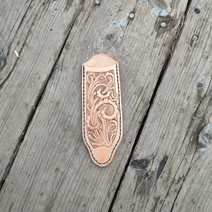 Tooled Leather Cast Iron Handle Cover - Etsy