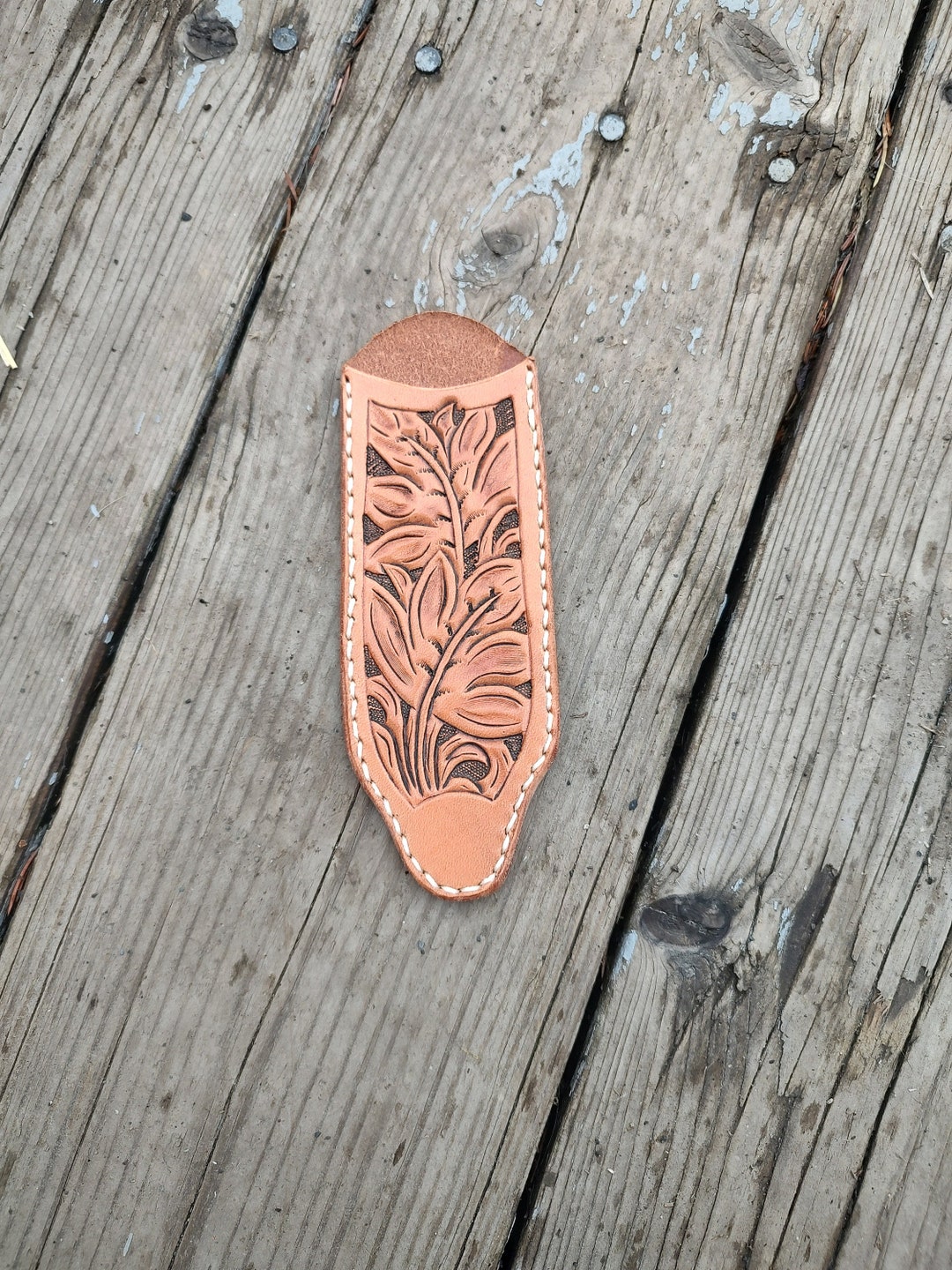 Tooled Leather Cast Iron Handle Covers - Etsy