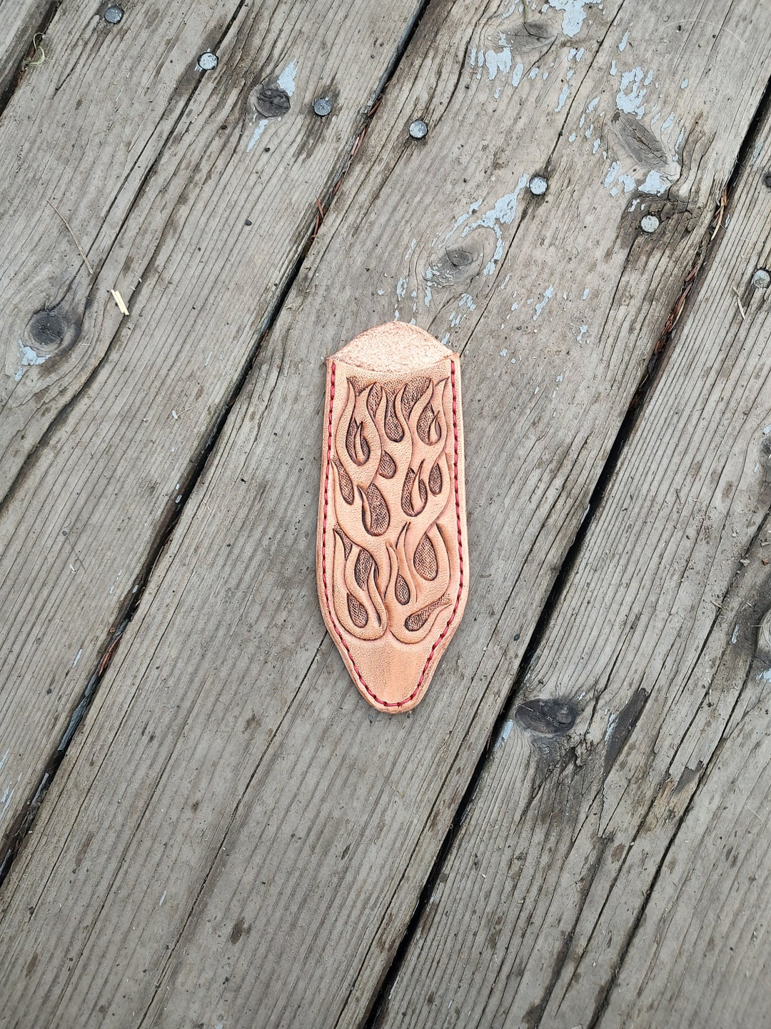 Tooled Leather Cast Iron Handle Covers - Etsy