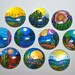 CONTEMPORARY Desert LANDSCAPE MAGNET Set of 10 1 Round Glass Dome ...