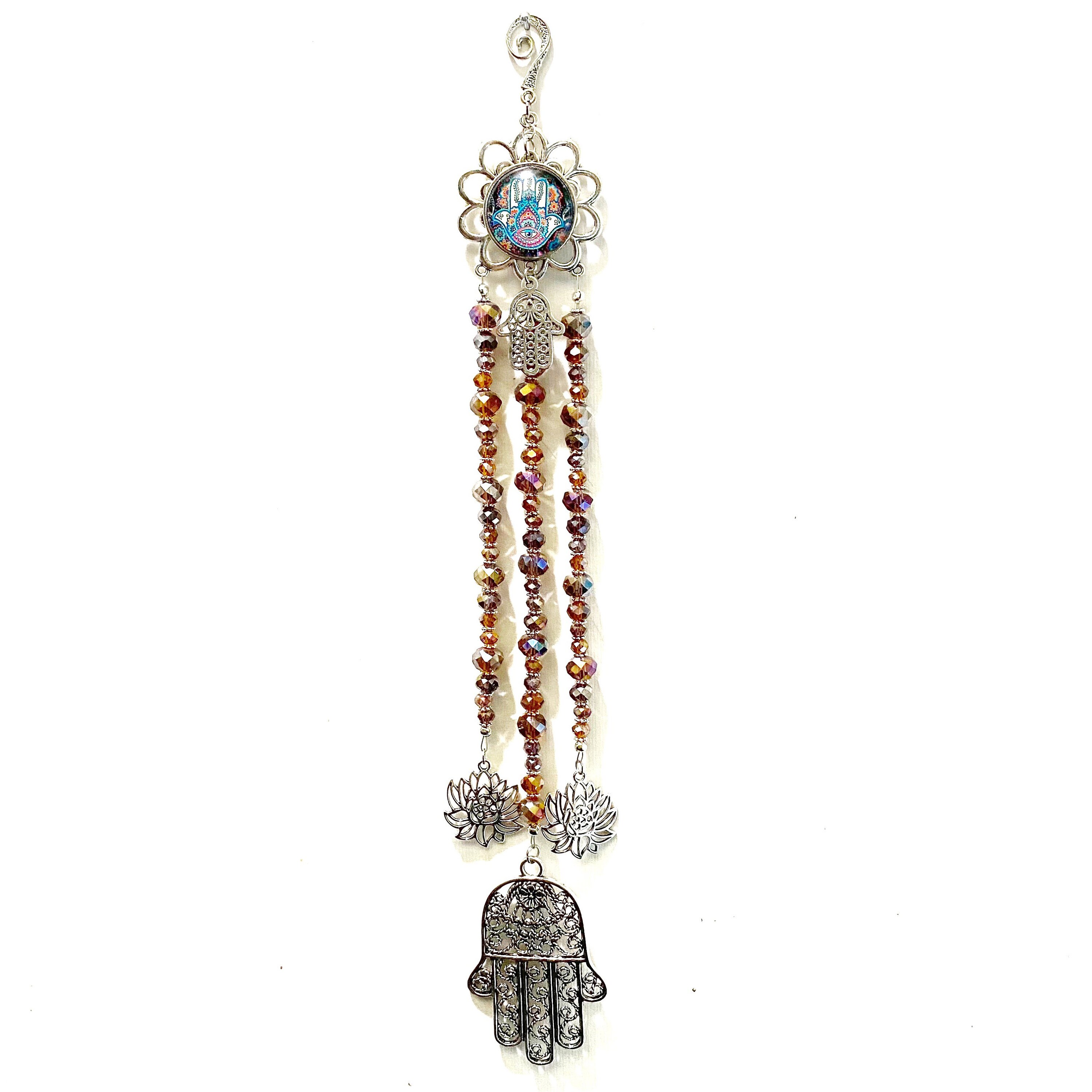 HAMSA HAND ZEN Wall Mirror Jewelry beadscharms Sun Catcher - Etsy