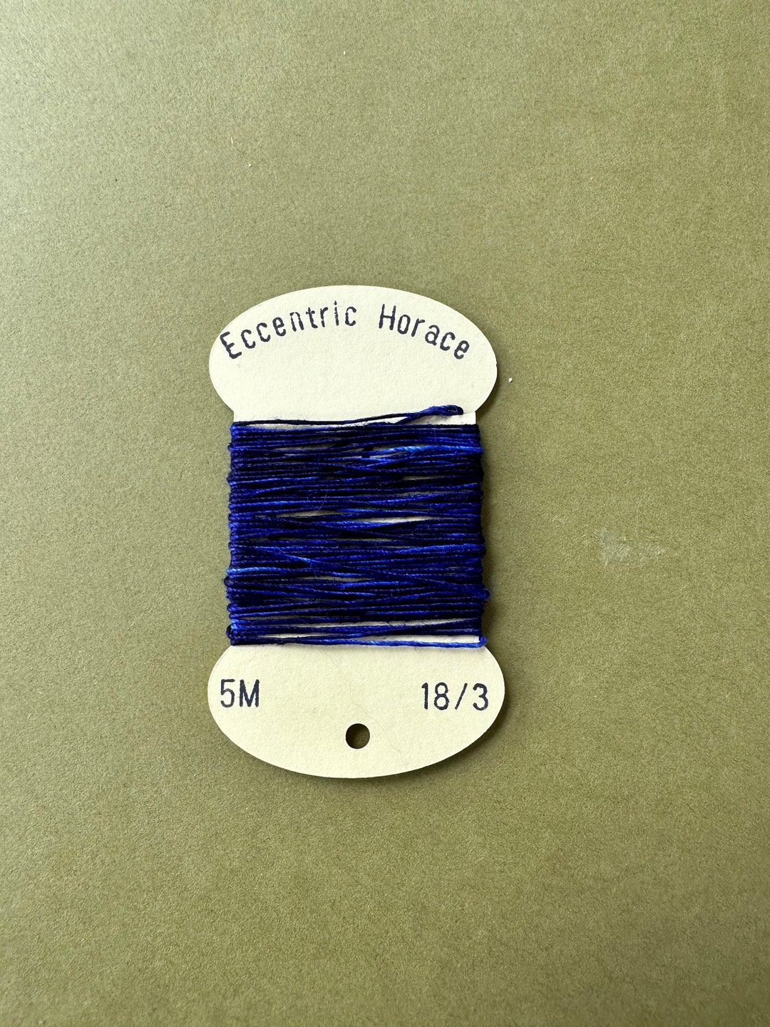 Hand Dyed Linen Thread 18/3 Navy Blue - Etsy