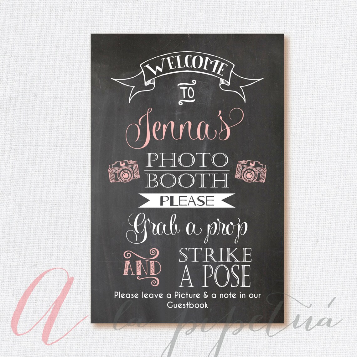 Photo Booth Sign. Chalkboard Photo Booth Sign. Printable - Etsy
