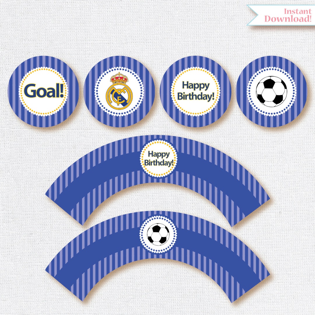 Real Madrid Printables. Real Madrid Birthday Party. Soccer - Etsy