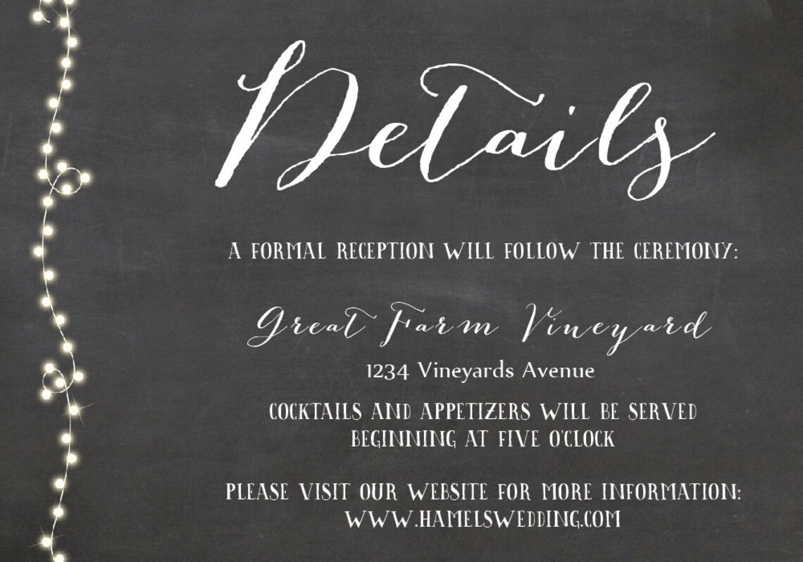 Wedding Invitation Suite. Wedding String Lights Invitation - Etsy