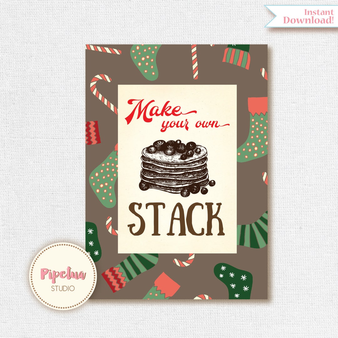 Pancakes and Pajamas Sign. Christmas Poster. Pancakes Sign. - Etsy