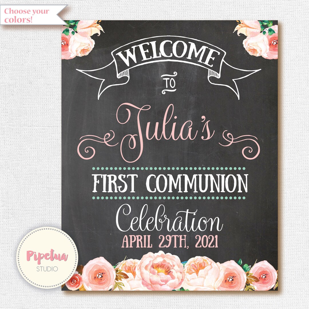 Welcome Poster. Welcome First Communion Poster. First Communion ...