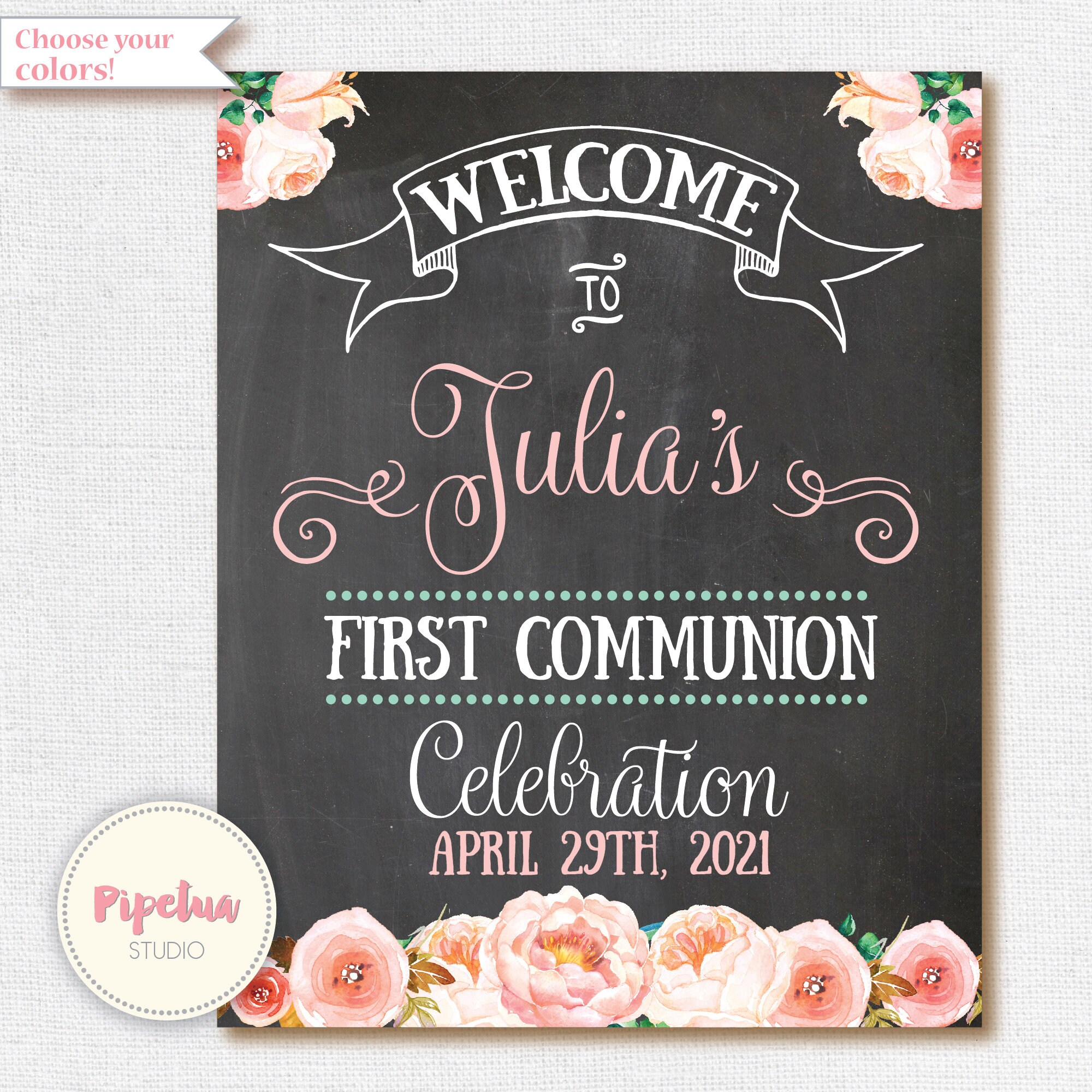 Welcome Poster. Welcome First Communion Poster. First Communion ...