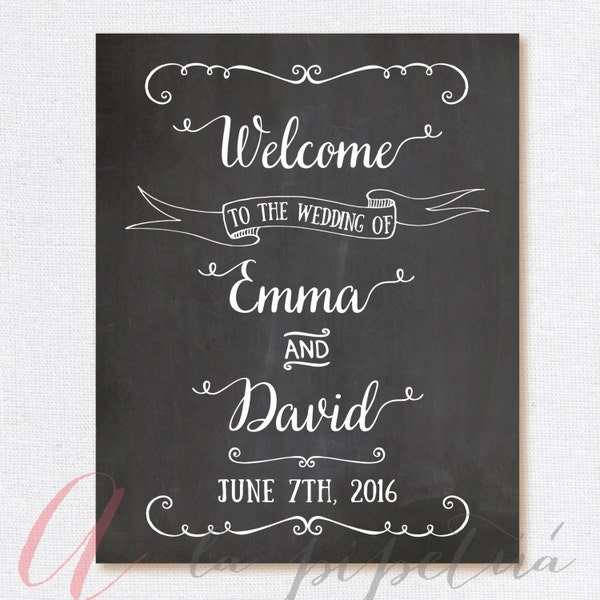 Welcome Chalkboard - Etsy
