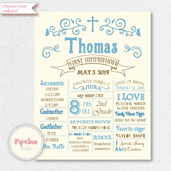 Communion poster. First Communion Poster. First Holy Communion | Etsy