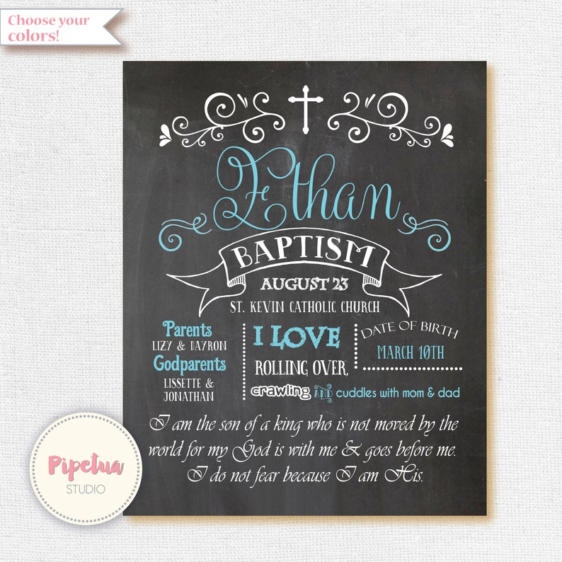 Baptism Sign. Baptism Chalkboard Sign. Printable Baptism Sign. Baptism ...