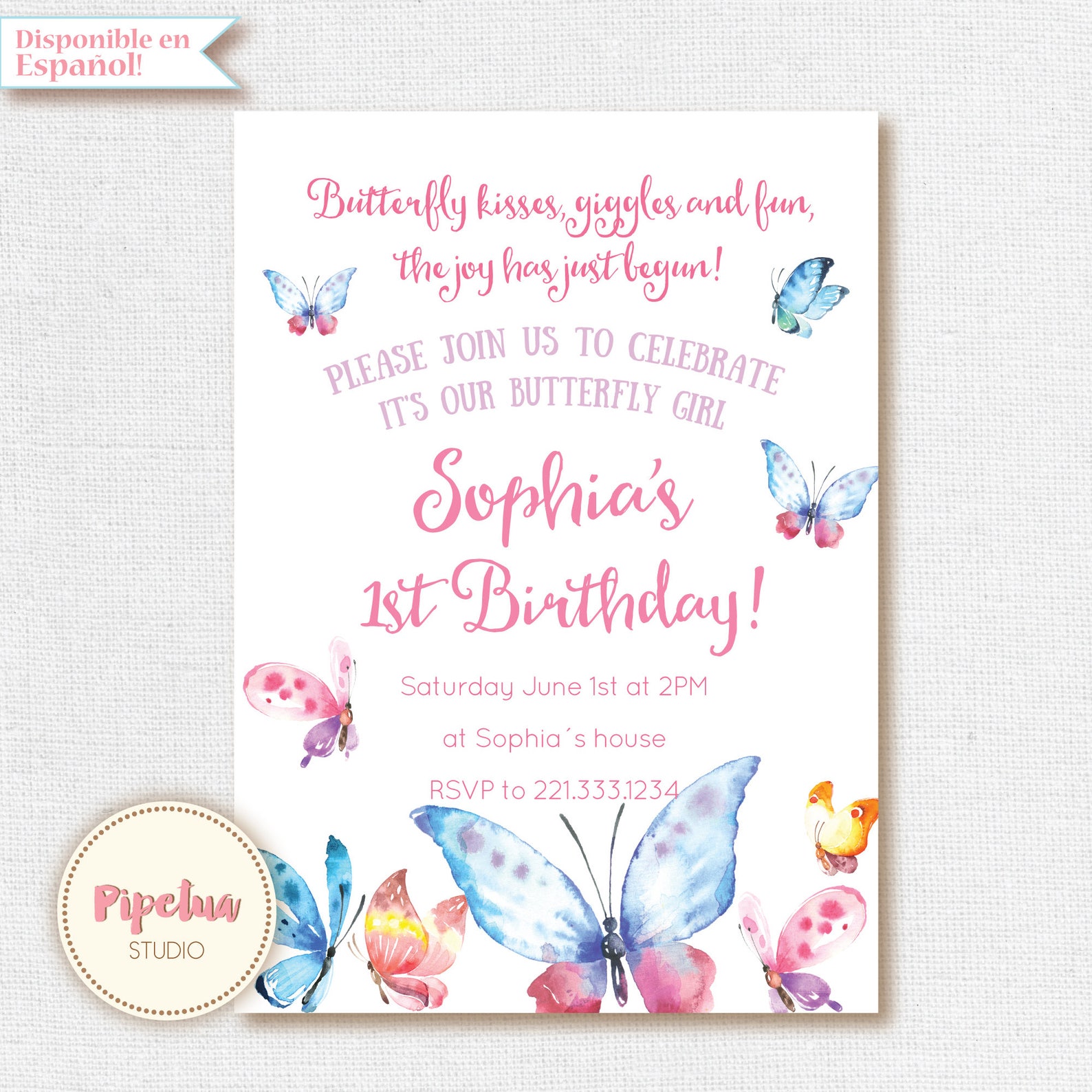 Butterfly Invitation Birthday Party. Butterflies Party - Etsy