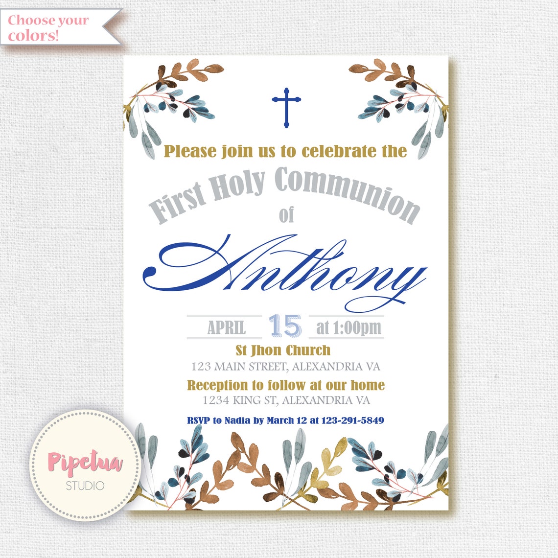 Welcome Communion Sign. Welcome First Communion Poster. Navy - Etsy