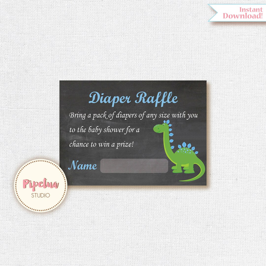 Diapers Raffle Card, Diapers Raffle Insert, Diapers Raffle Coupon ...