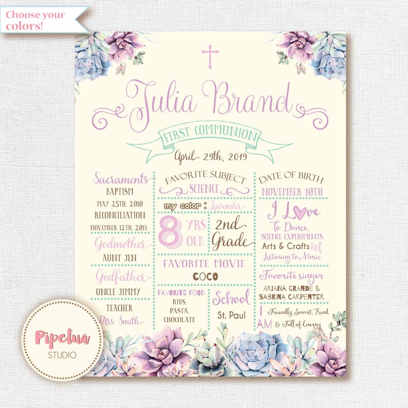 Communion Poster. Baptism poster. Holy Communion Poster. First | Etsy