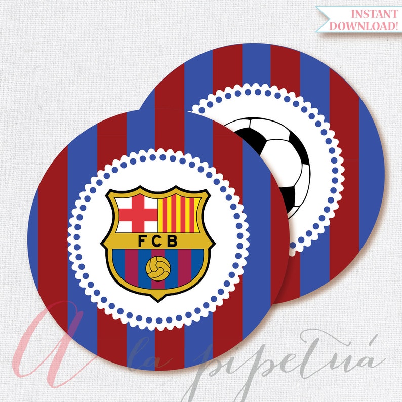Barcelona Printables. Printable Soccer Centerpiece. Barcelona ...