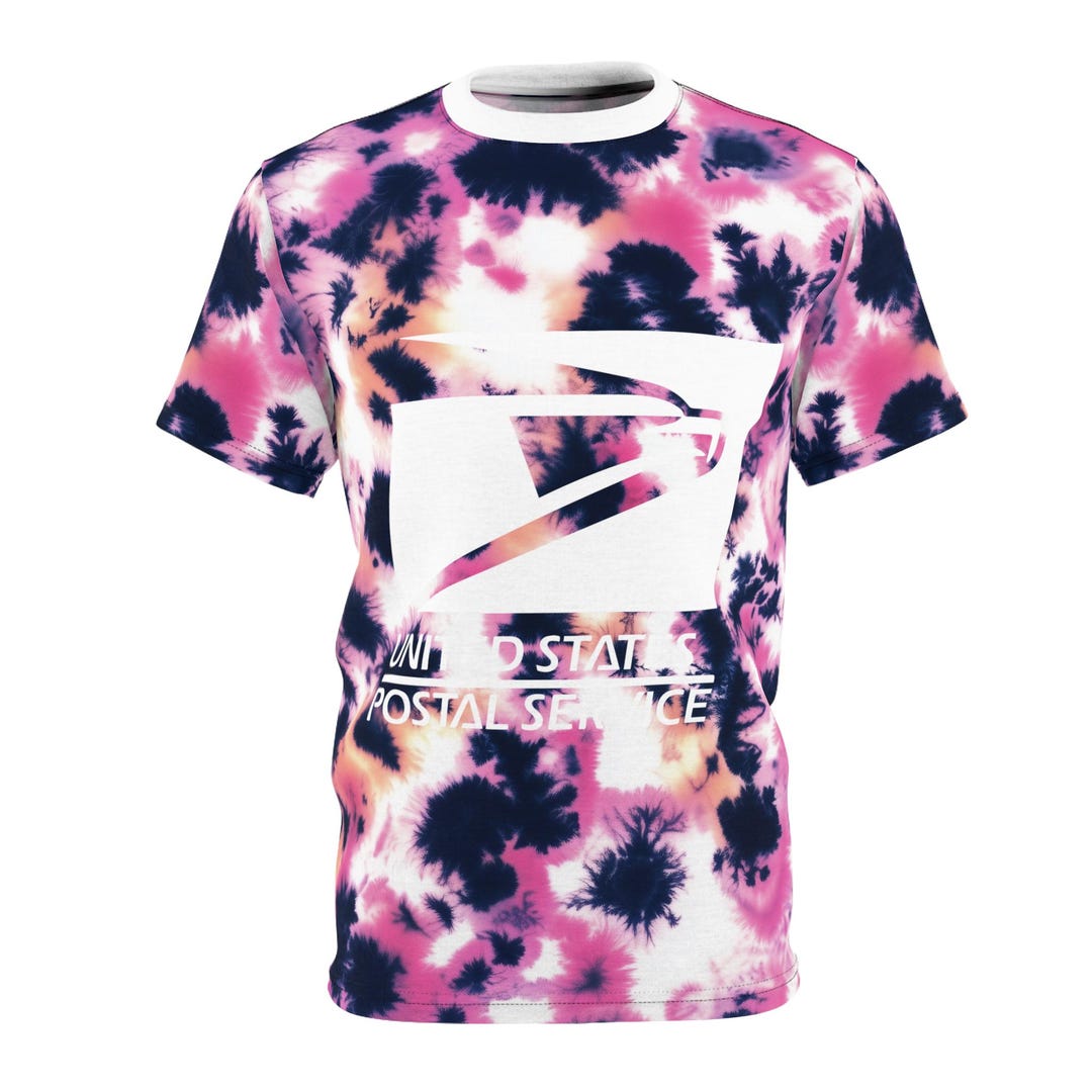 USPS Unisex Tie-dye Graphic T-shirt Postal Uniform Clothing Apparel ...