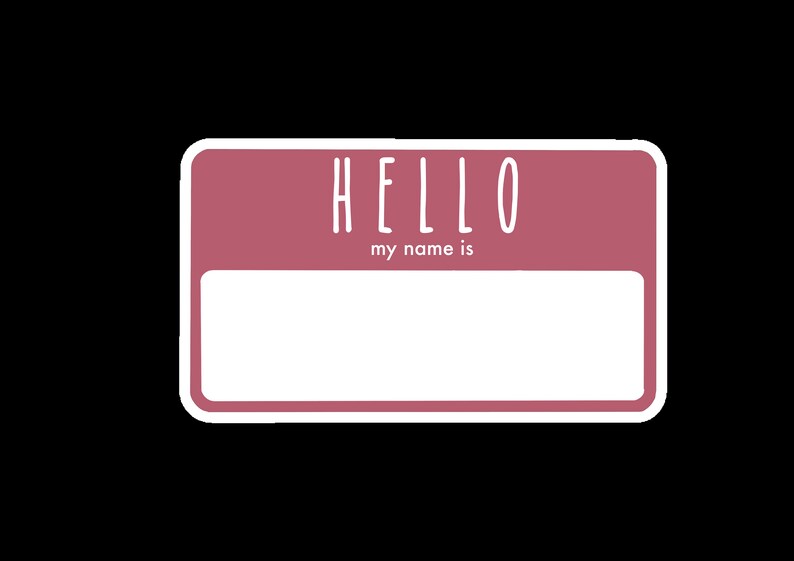 Baby Introduction Stickers Hello My Name Is...stickers - Etsy