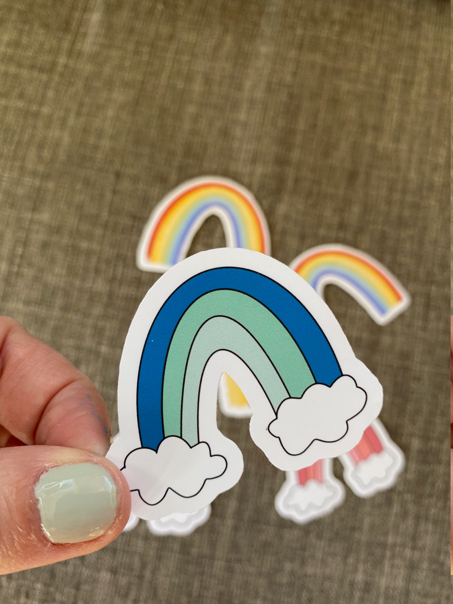 Rainbow Vinyl Decals Rainbow Stickers Rainbow Die-Cut | Etsy