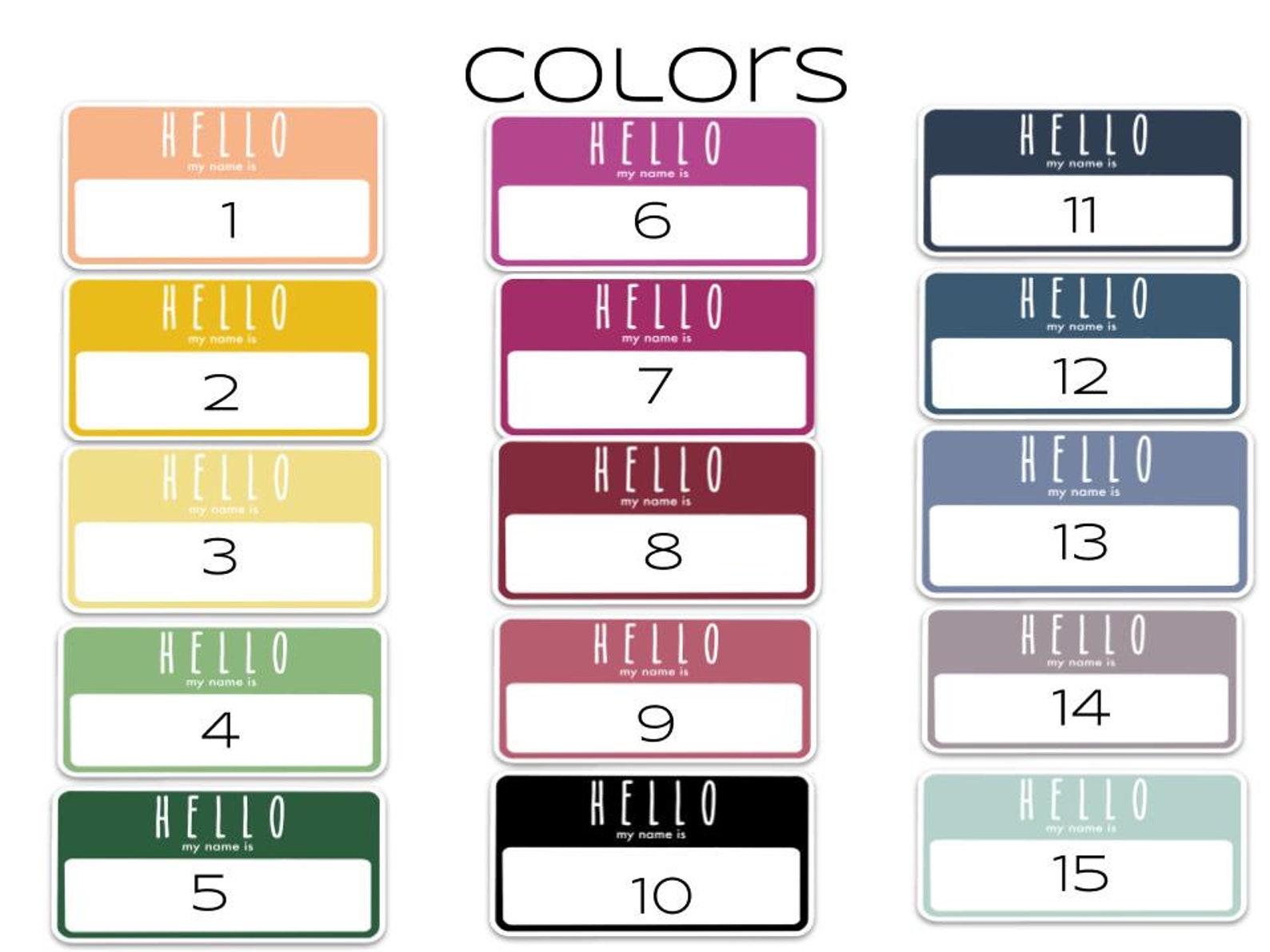 Baby Introduction Stickers Hello My Name Is...stickers - Etsy