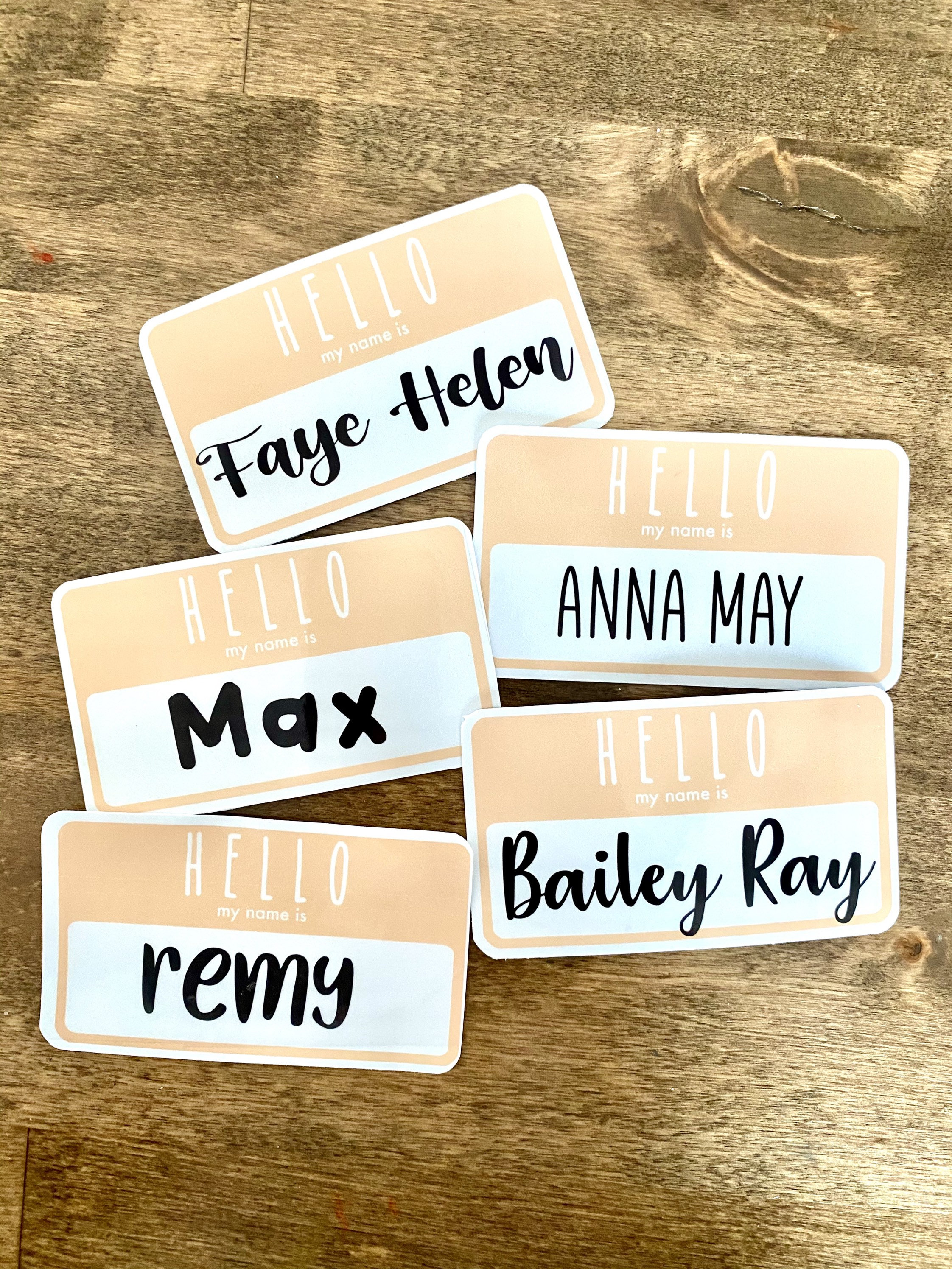 Baby Introduction Stickers Hello My Name is...Stickers | Etsy