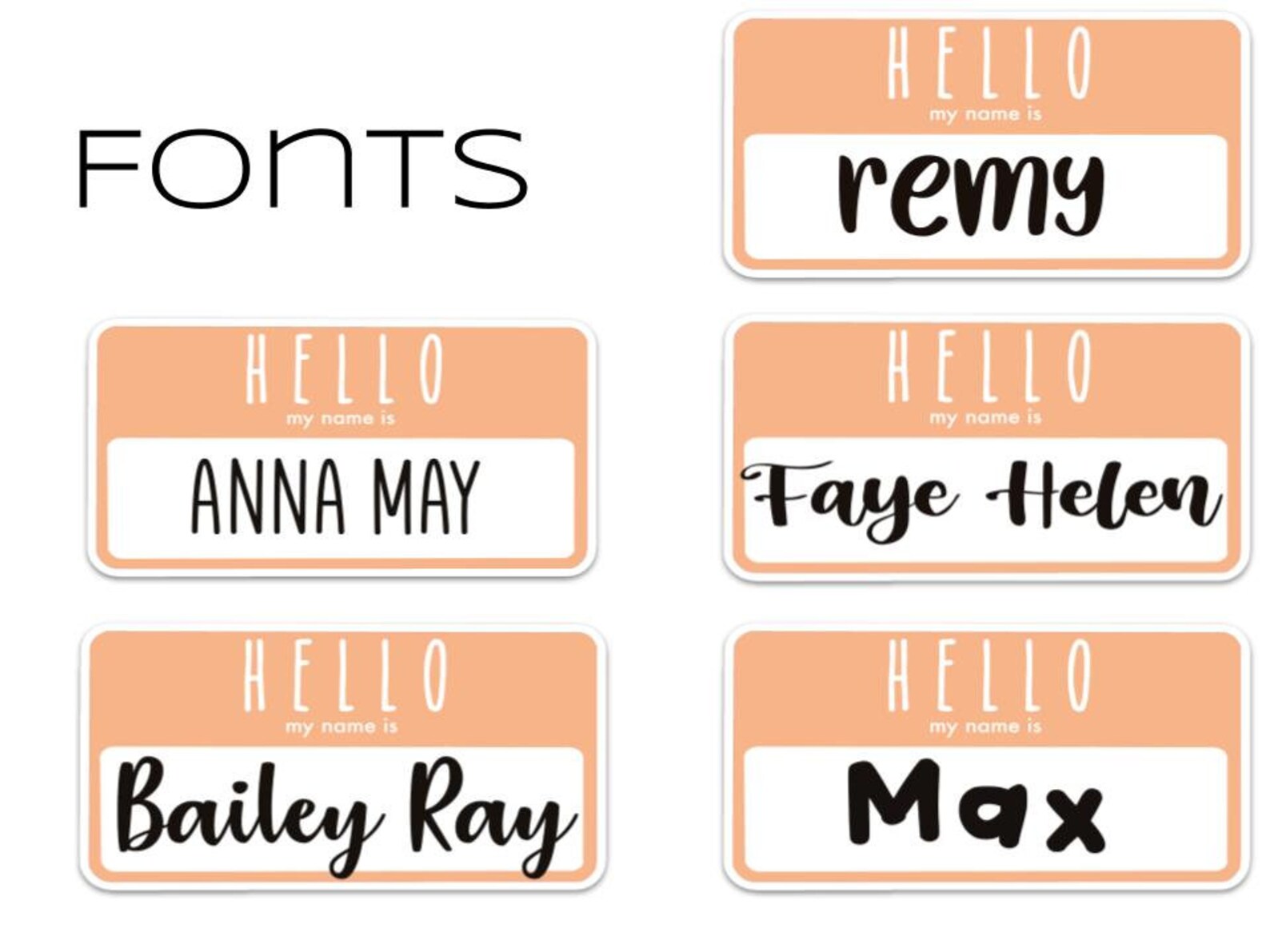 Baby Introduction Stickers Hello My Name Is...stickers - Etsy