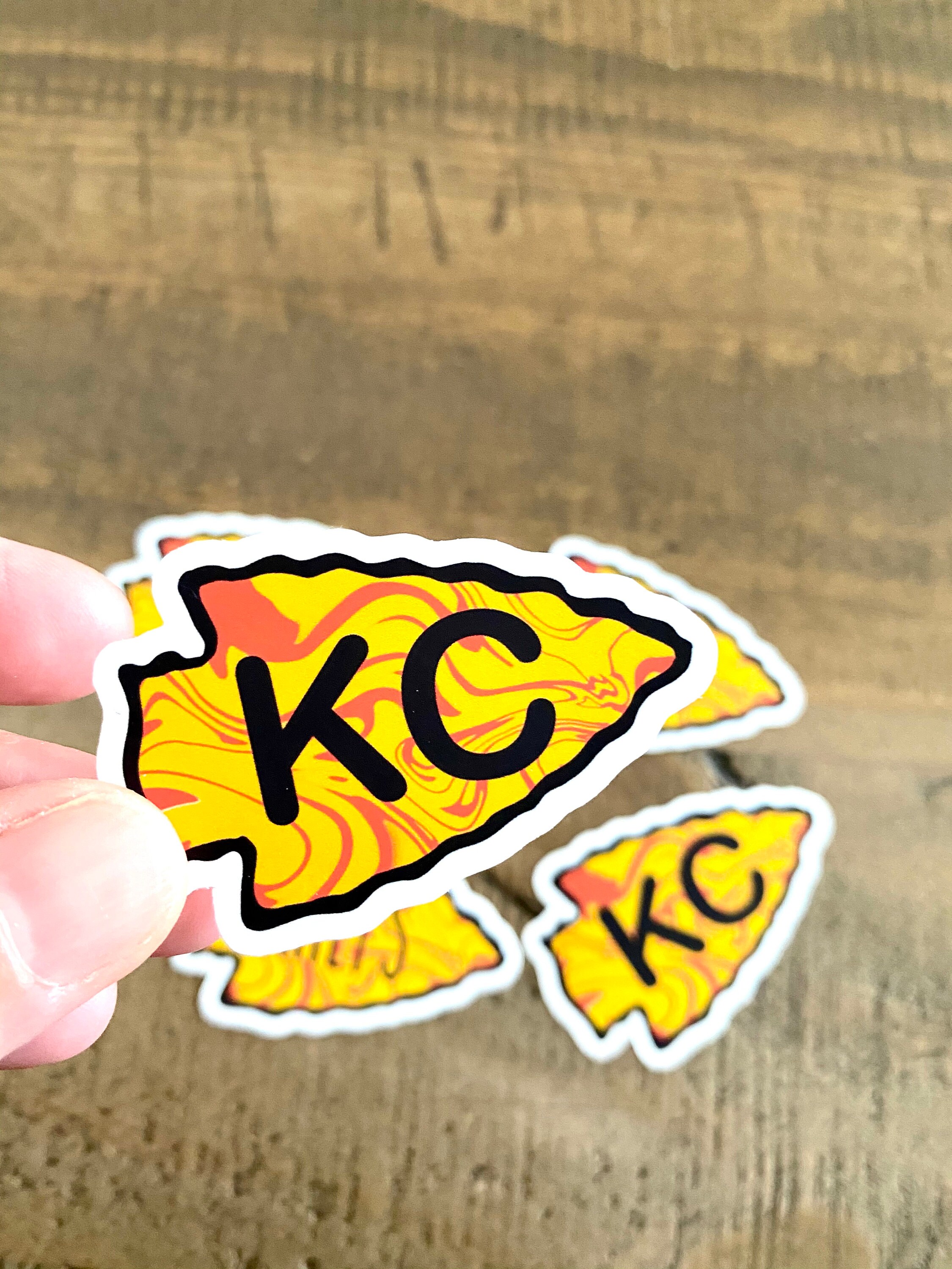 KC Chiefs Vinyl Decals | Tie Dye Kansas City Chiefs Vinyl Decal | KC ...
