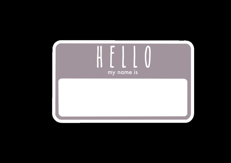 Baby Introduction Stickers Hello My Name Is...stickers - Etsy