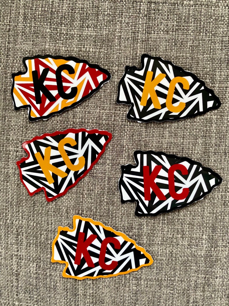 KC Chiefs Vinyl Decals Kansas City Chiefs Vinyl Stickers - Etsy
