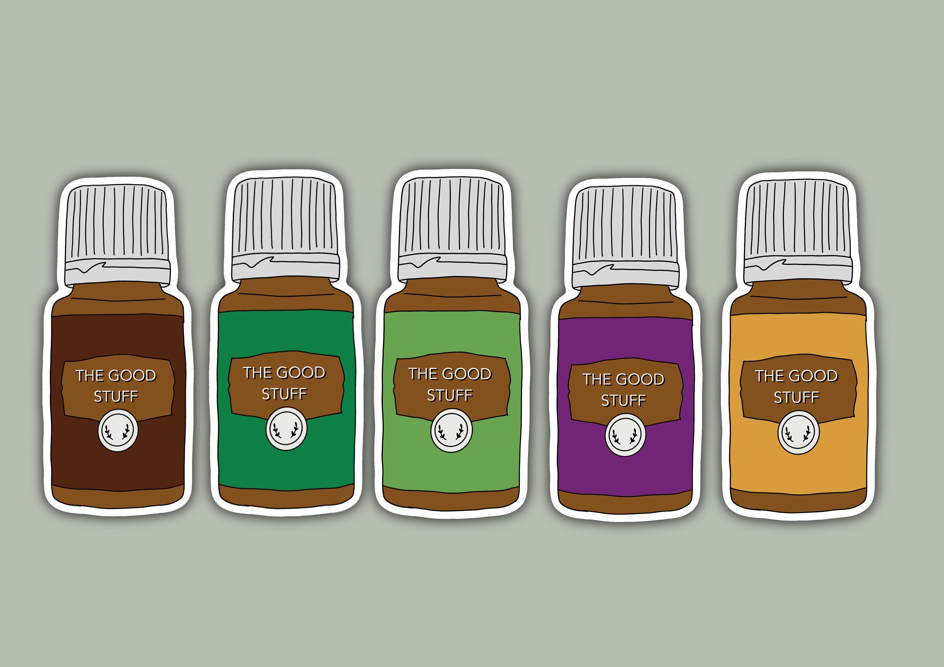 Essential Oils Vinyl Decals EO Stickers Essential Oil | Etsy