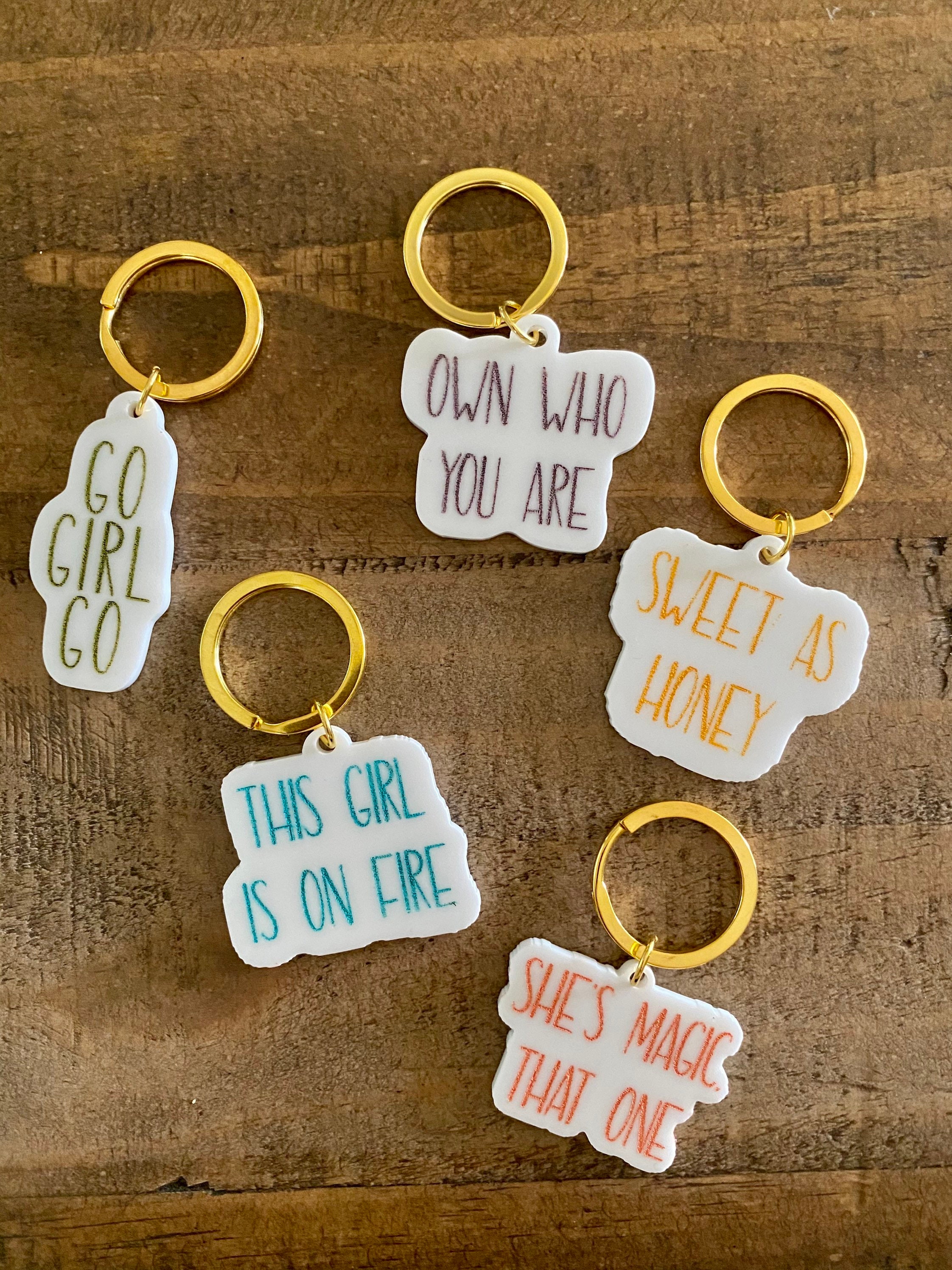 Girl Power Acrylic Keychain Women Empowerment Inspirational | Etsy