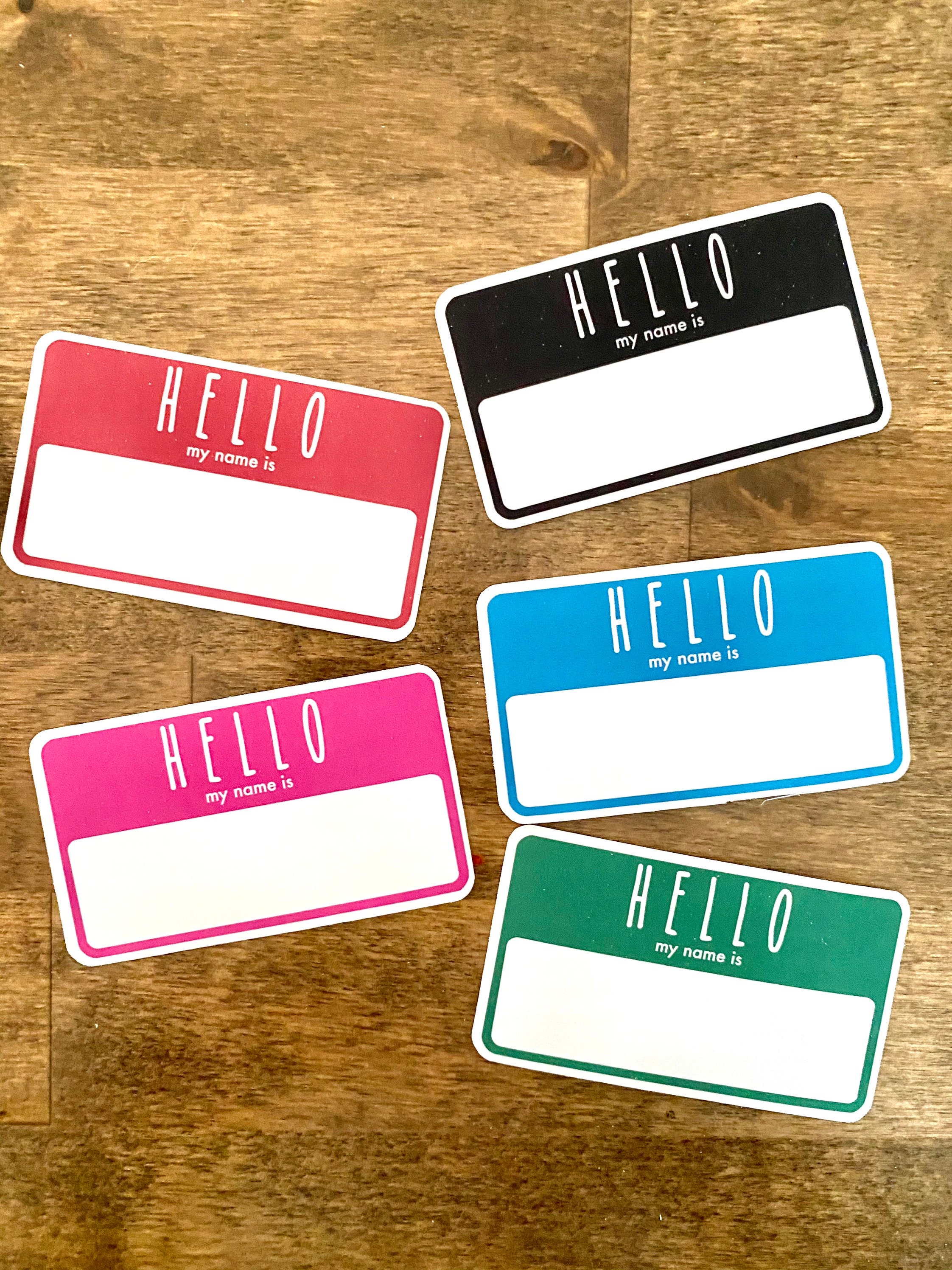 Baby Introduction Stickers Hello My Name is...Stickers | Etsy