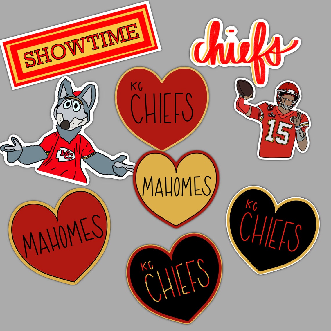KC Chiefs Vinyl Decals Mahomes Vinyl Decal KC Wolf Vinyl | Etsy