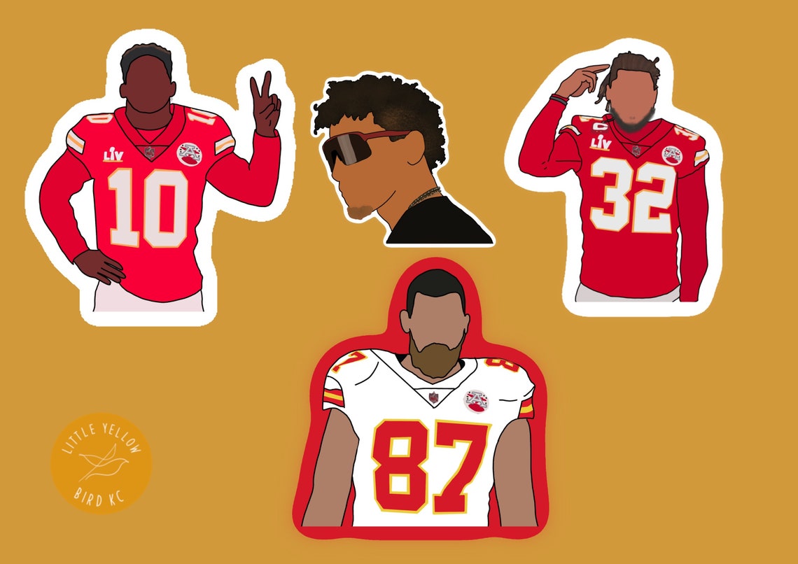 KC Chiefs Vinyl Decals Mahomes Vinyl Decal Travis Kelce - Etsy