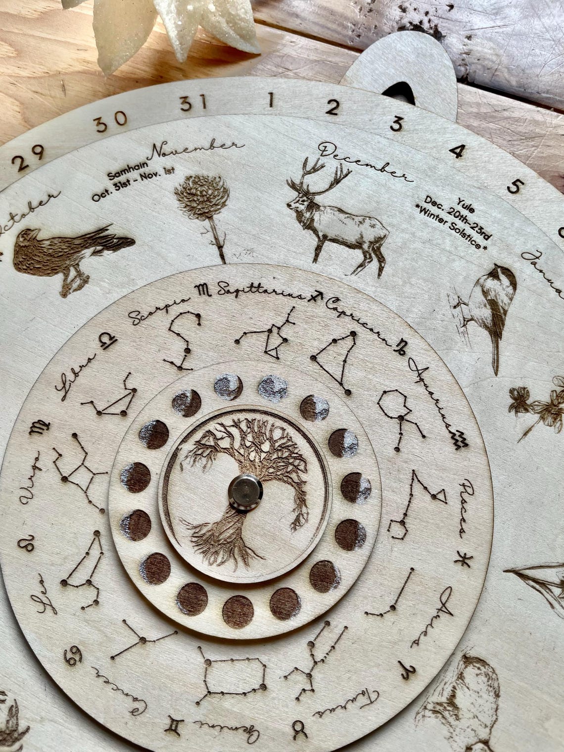 Wheel of the Year Perpetual Calendar/ Original Artist / Seasonal Wheel ...