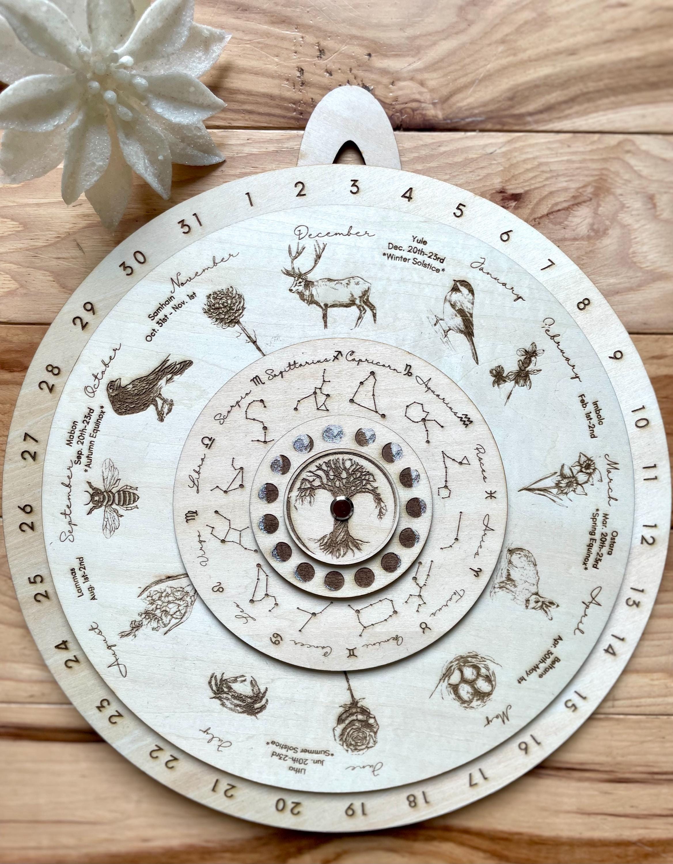Wheel of the Year Perpetual Calendar/ Original Artist / Seasonal Wheel ...