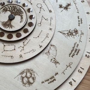Wheel of the Year Perpetual Calendar/ Original Artist / Seasonal Wheel ...