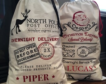 Personalized santa sack | Etsy