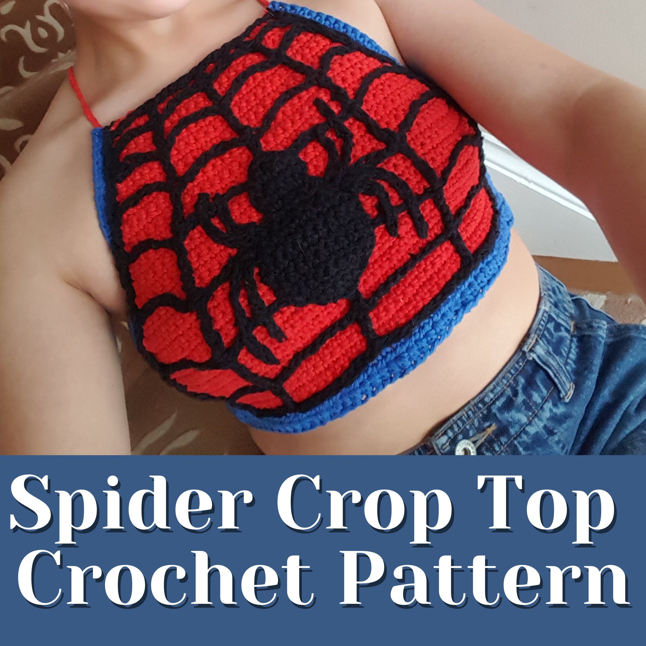 Spider Crochet Cosplay Crop Top Pattern | Etsy Canada