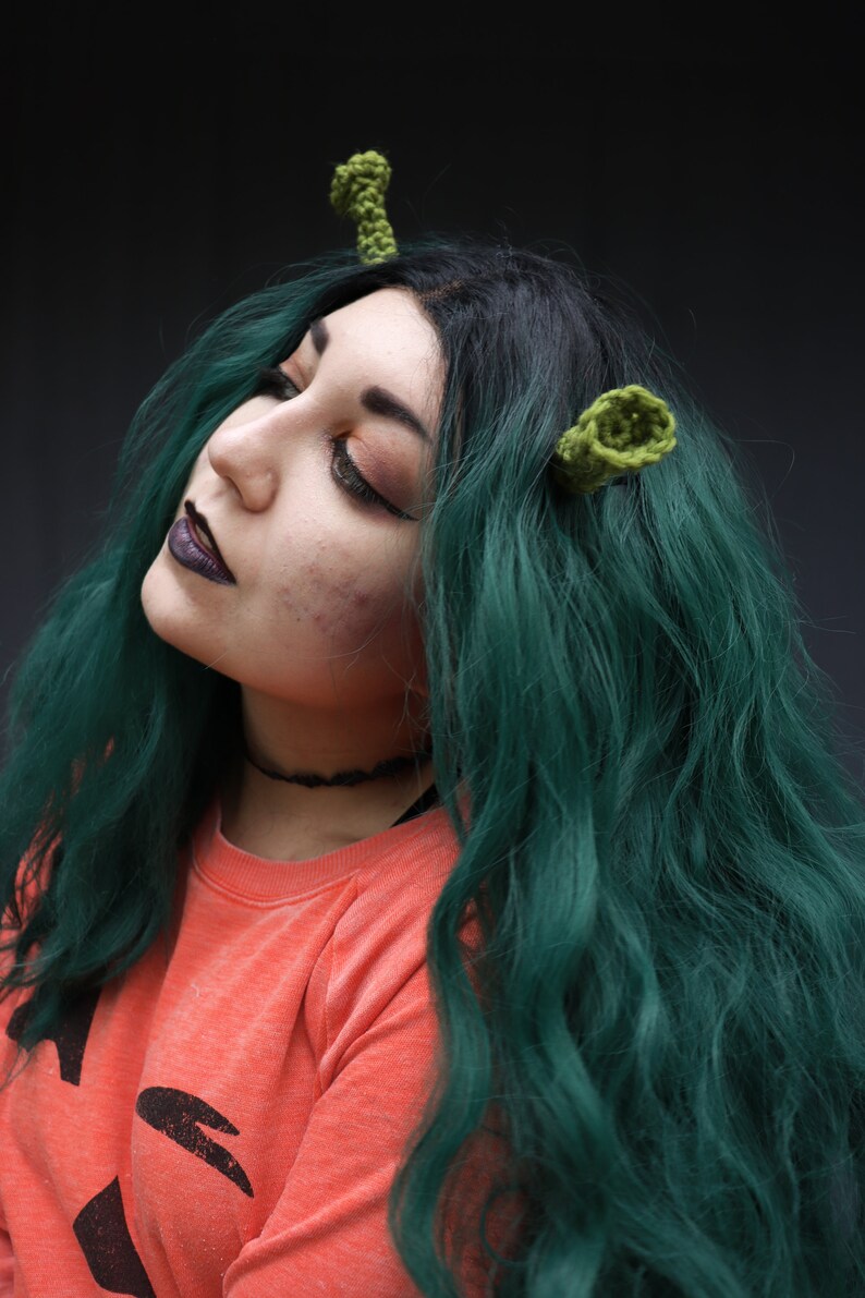 Crochet Ogre Hair Clips, Shrek Clips, Shrek Rave, Shrek Gifts, Meme ...