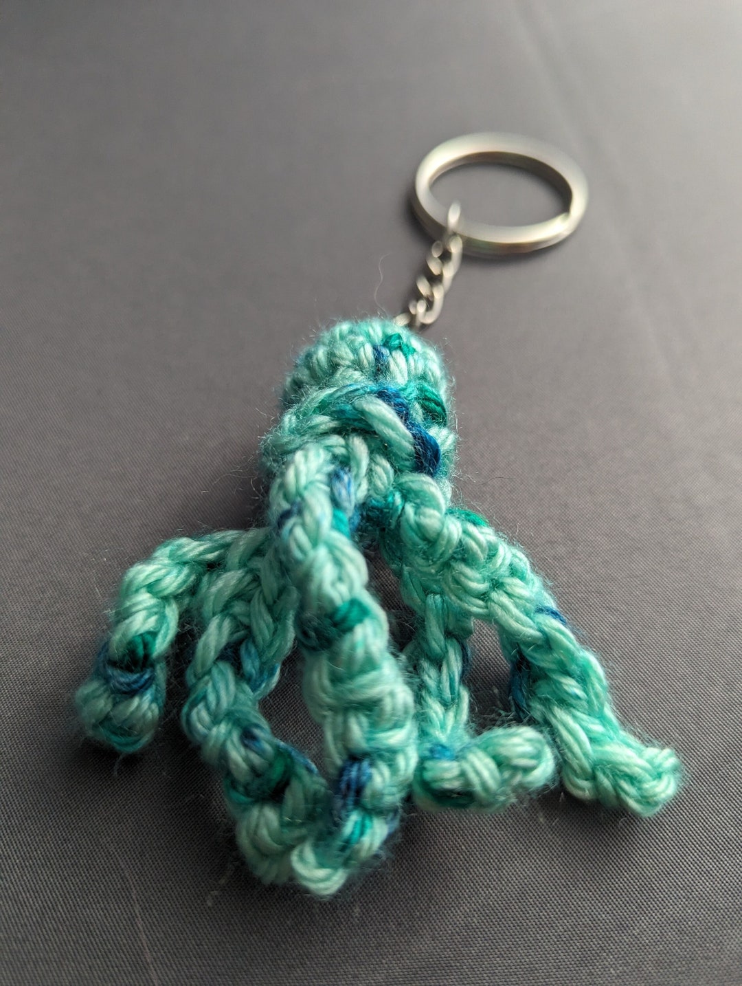 Multicolor Mini Crochet Jellyfish Keychain, Plushie Keychain, Amigurumi ...