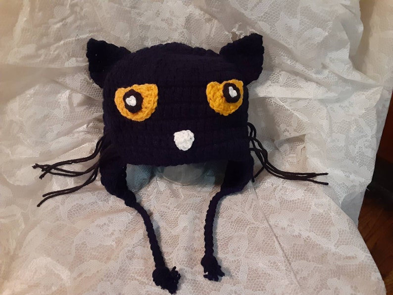 Pete the Cat Inspired Crochet Hat - Etsy
