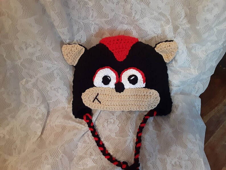 Shadow Sonic Inspired Crochet Hat - Etsy